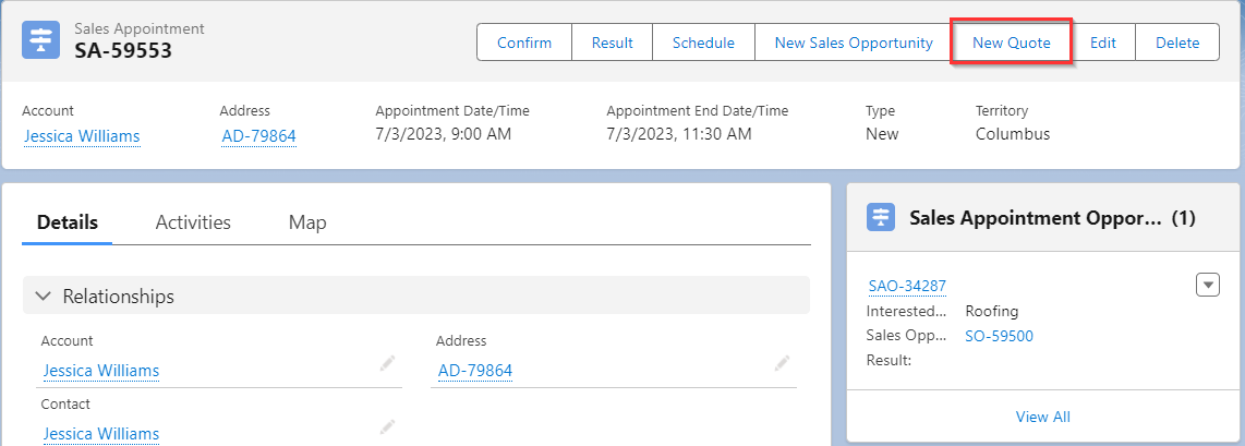 Creating a Quote and using Quote Templates – Lightning Platform
