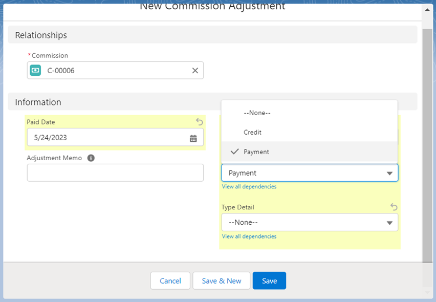 Using Commissions and Commission Adjustments – Lightning Platform