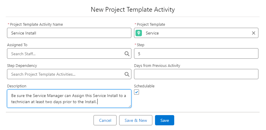 Creating Project Templates and Step Dependency settings – Lightning ...