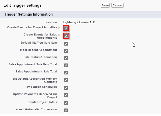 Create Salesforce Events for Sales Appointments and Project Activities – Lightning Platform