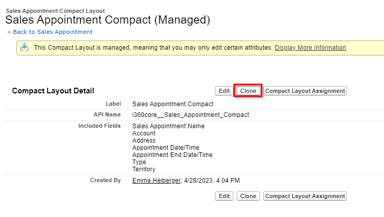 Customize Compact Layout – Lightning Platform