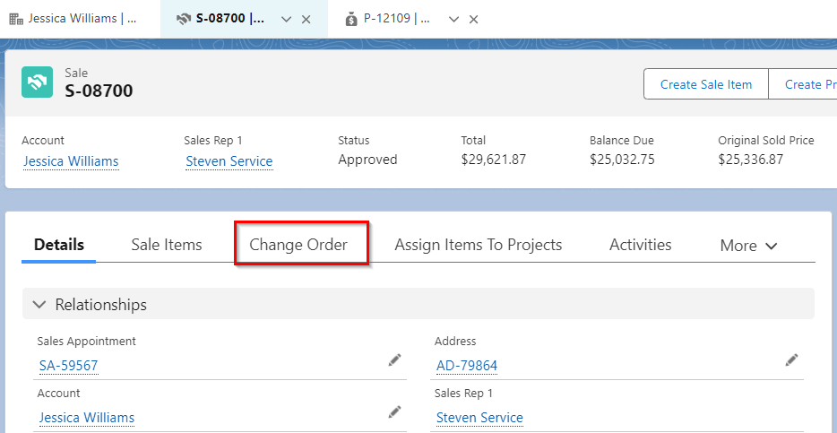 Change Orders – Lightning Platform