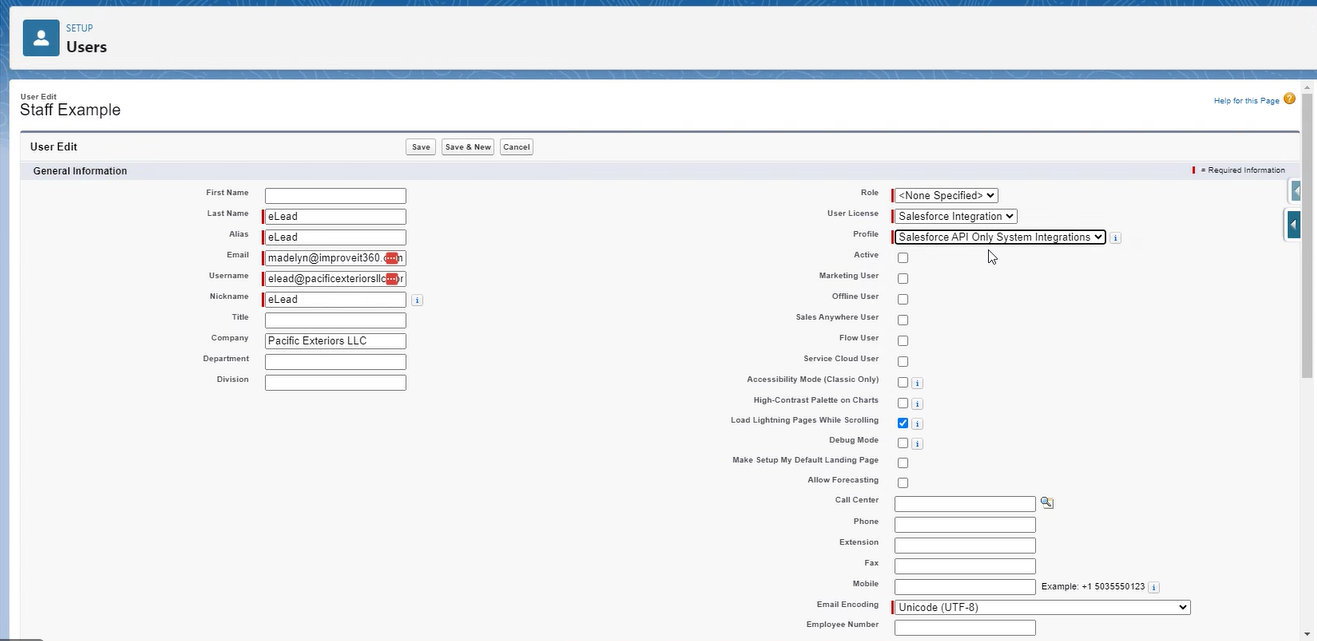 Setup eLead Endpoint – Lightning Platform