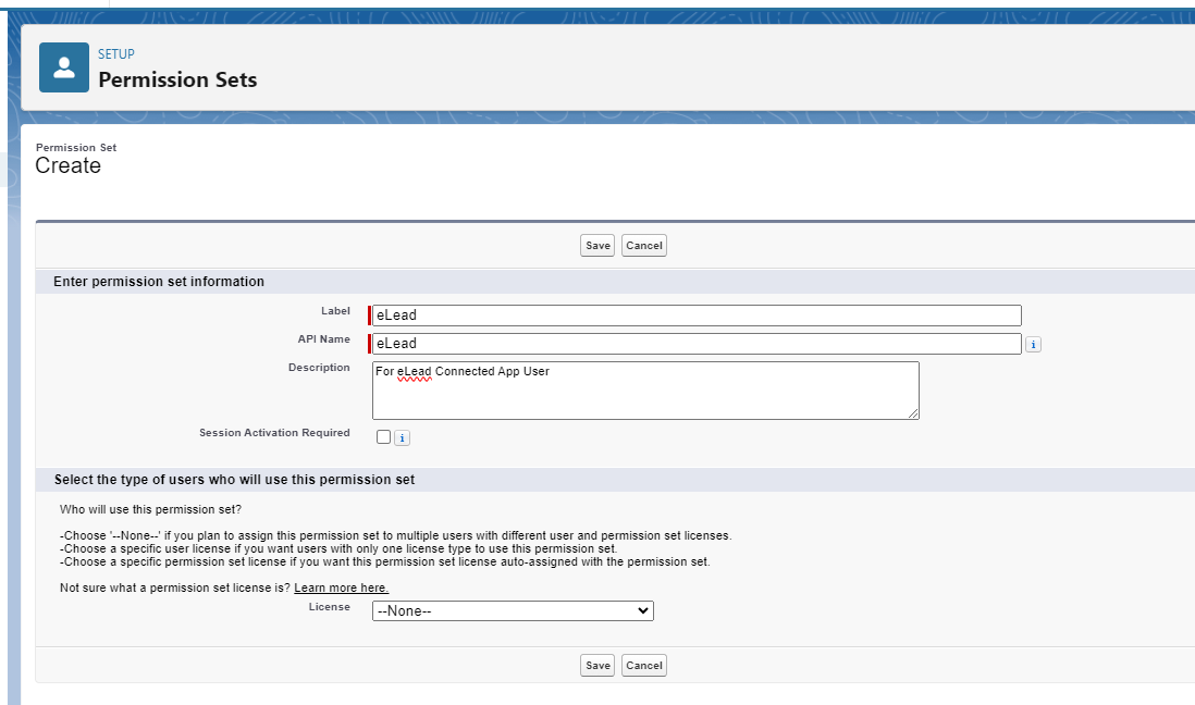 Setup eLead Endpoint – Lightning Platform