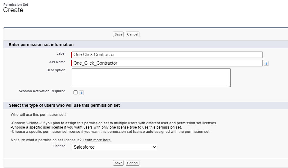 One Click Contractor Integration Setup Guide – Lightning Platform