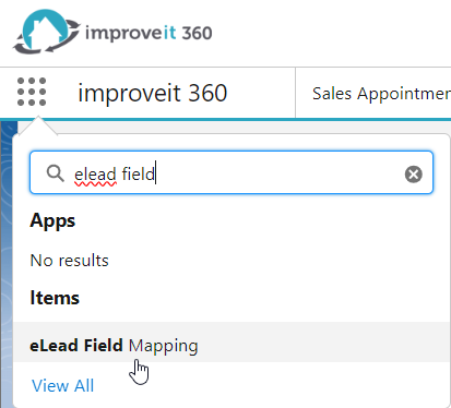 eLead Field Mapping – Lightning Platform