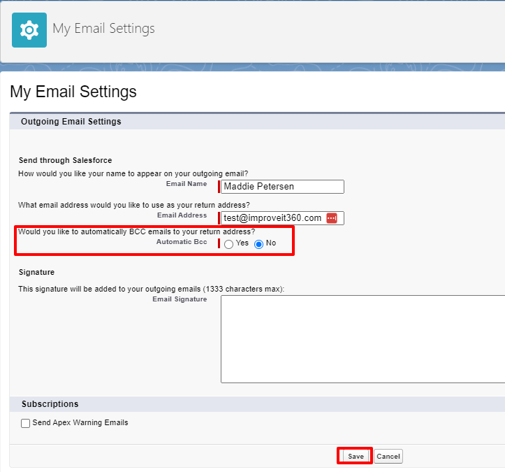 How to disable automatic BCC when sending emails – Lightning Platform How to disable automatic BCC when sending emails – Lightning Platform