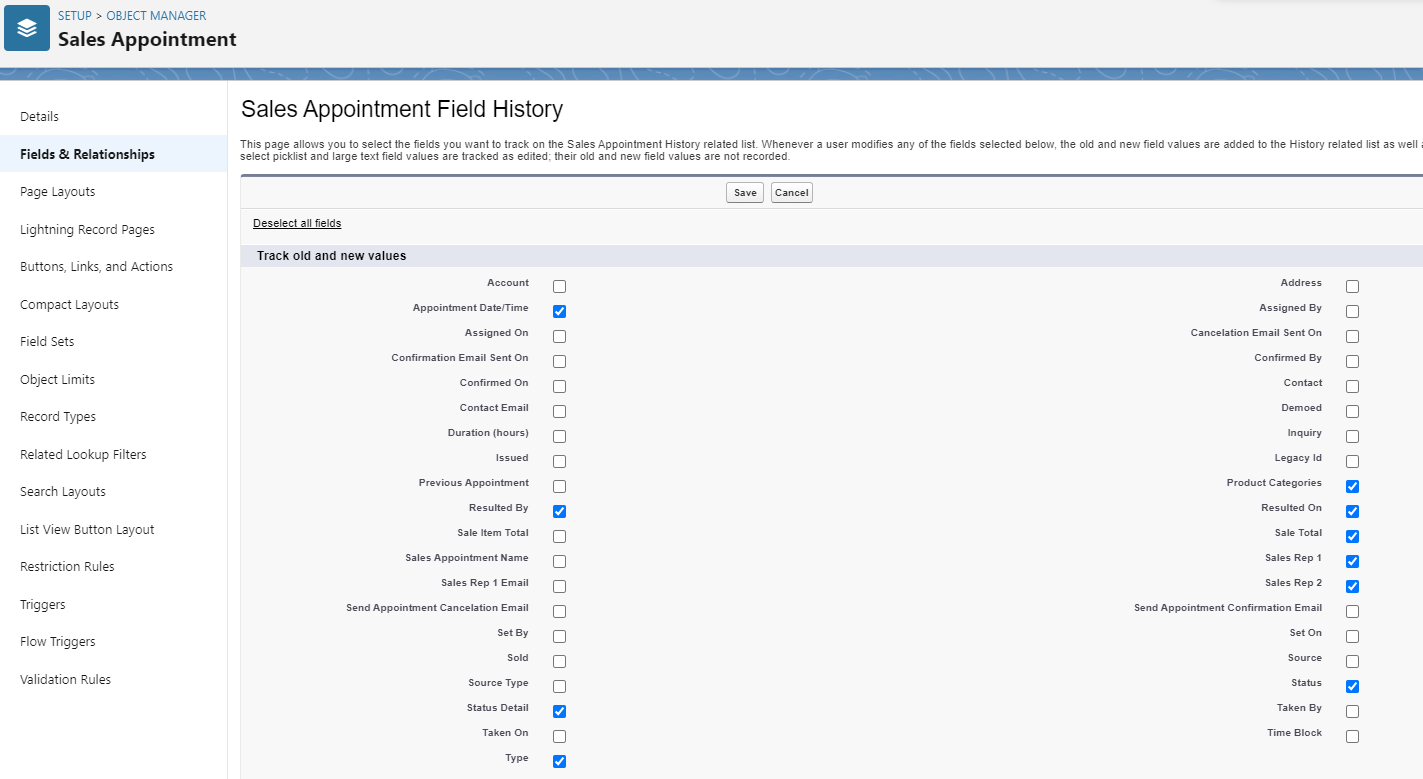 Tracking Field History – Lightning Platform
