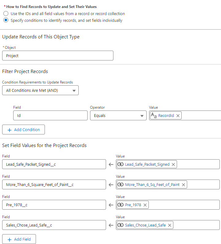 Create a Custom Screen Flow to populate specific Fields – Lightning Platform