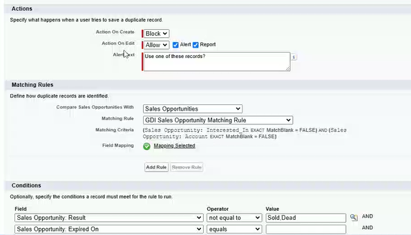 Create and Activate Matching Rules and Duplication Rules – Lightning Platform