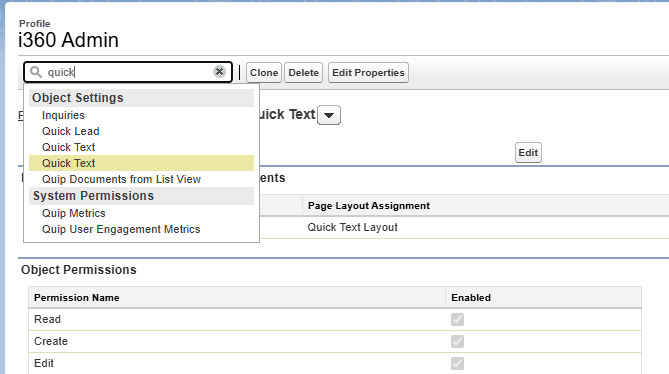 Enabling Quick Text for easy Task and Call Comments – Lightning Platform